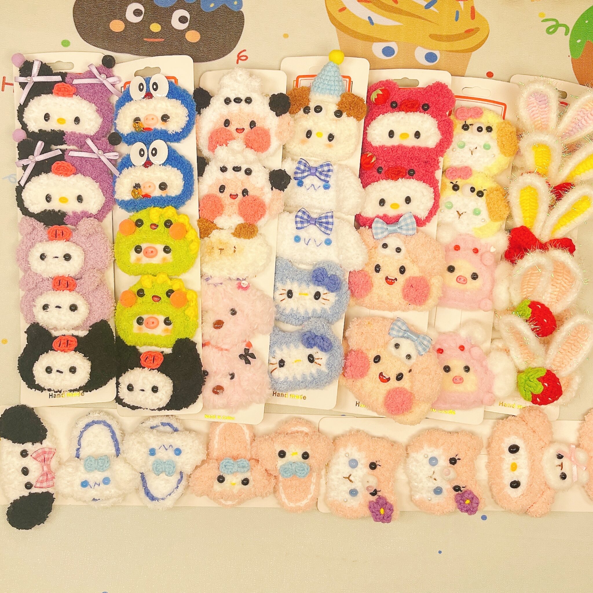 Cute Fluffy Cartoon Image Hair Clips – Diysanrio